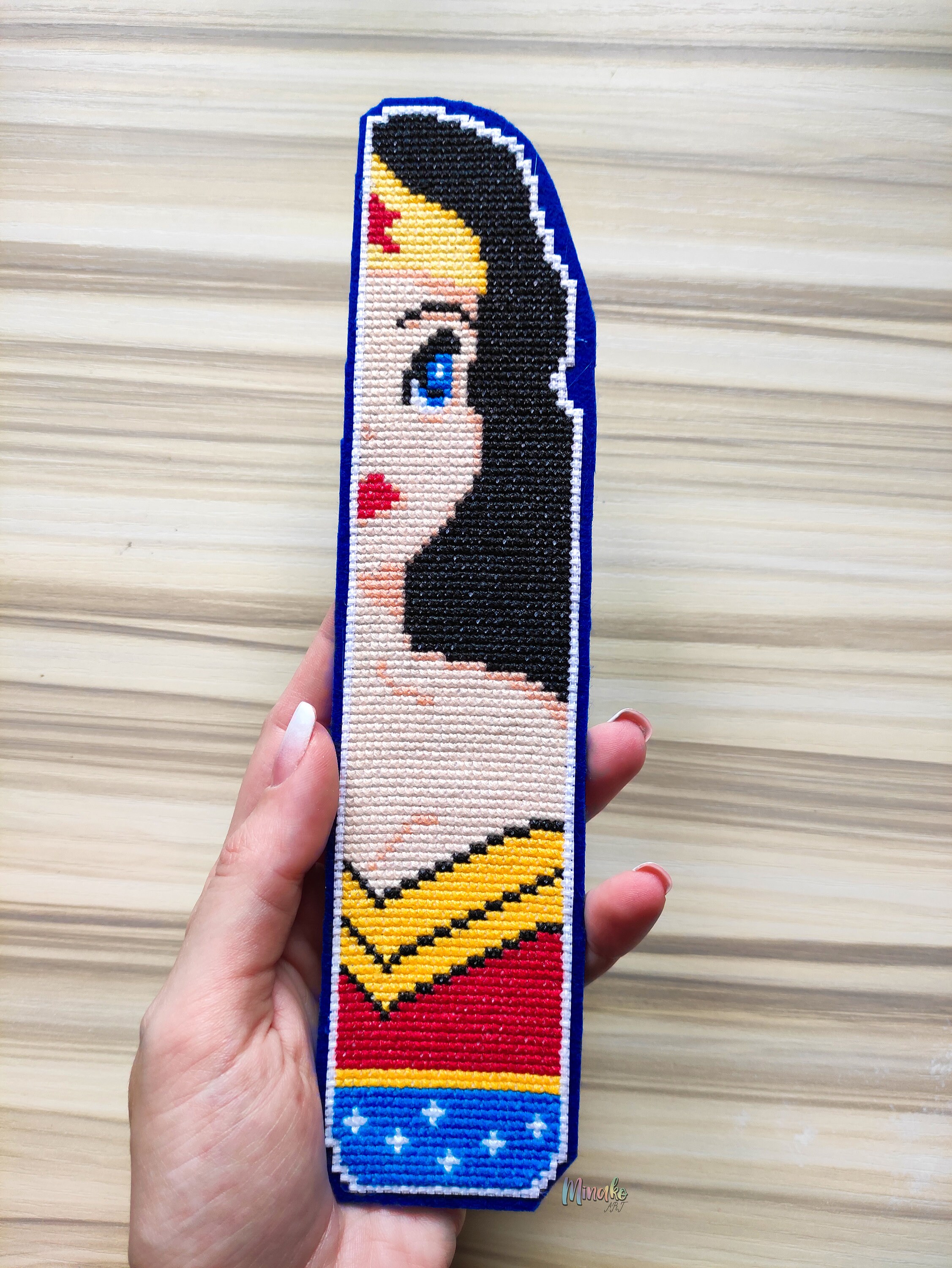 Wonder Woman Bookmark Cartoon With Superhero Girl - Etsy