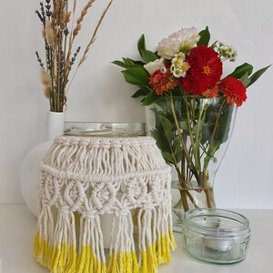 Macrame Jar Cover, Vase Wrap, Table Decor, Modern Macrame, Jar Wrap ...