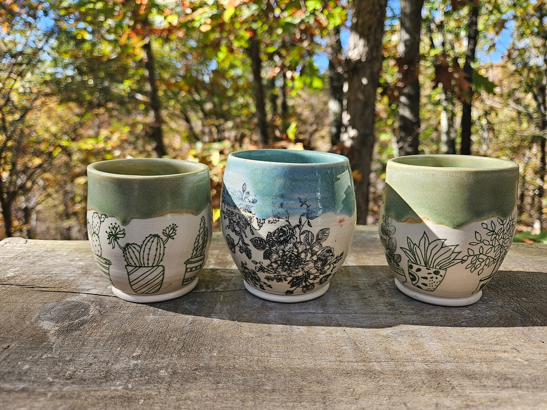 Set of 3 Handmade Pottery Planter, Flower Pot, Succulent Pot, Ceramic ...