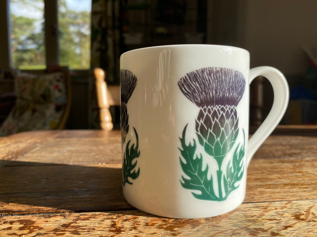 Scottish Thistle Bone China Mug - Etsy