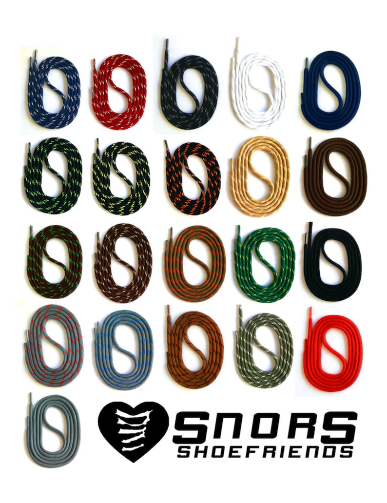 SNORS - Laces - SAFETY SENKEL Black/grey, 8 Lengths, Approx. 5 Mm ...