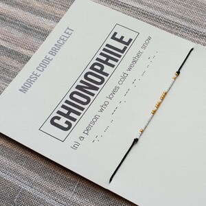 CHIONOPHILE - Morse Code Bracelet - Gift Jewelry - Friendship Bracelet ...