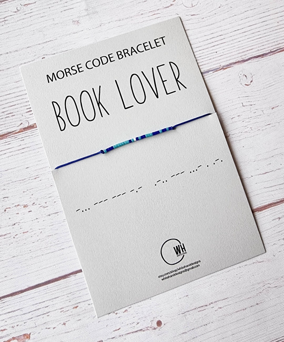 BOOK LOVER - Morse Code Bracelet - Gift Jewelry - Friendship Bracelet ...