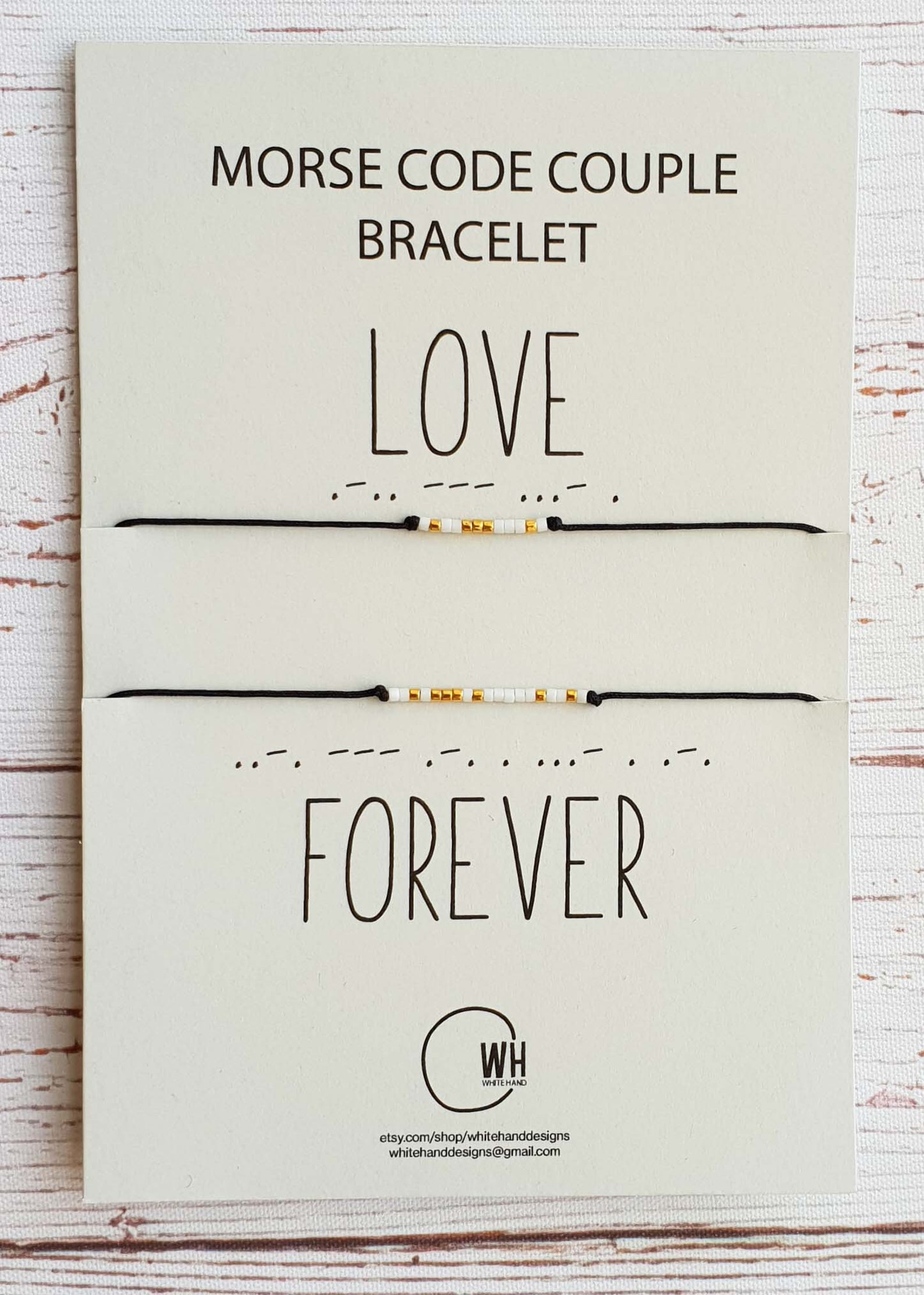 Love Forever Morse Code Couple Bracelet Morse Code Jewelry | Etsy