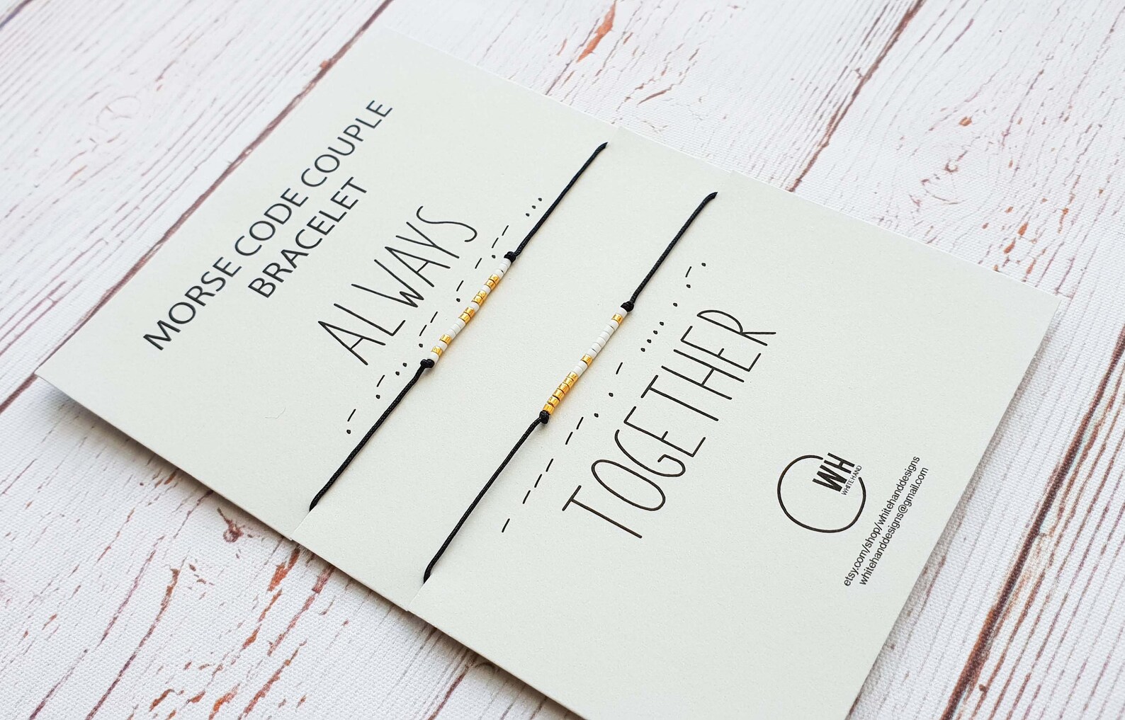 Always Together Morse Code Couple Bracelet Morse Code | Etsy