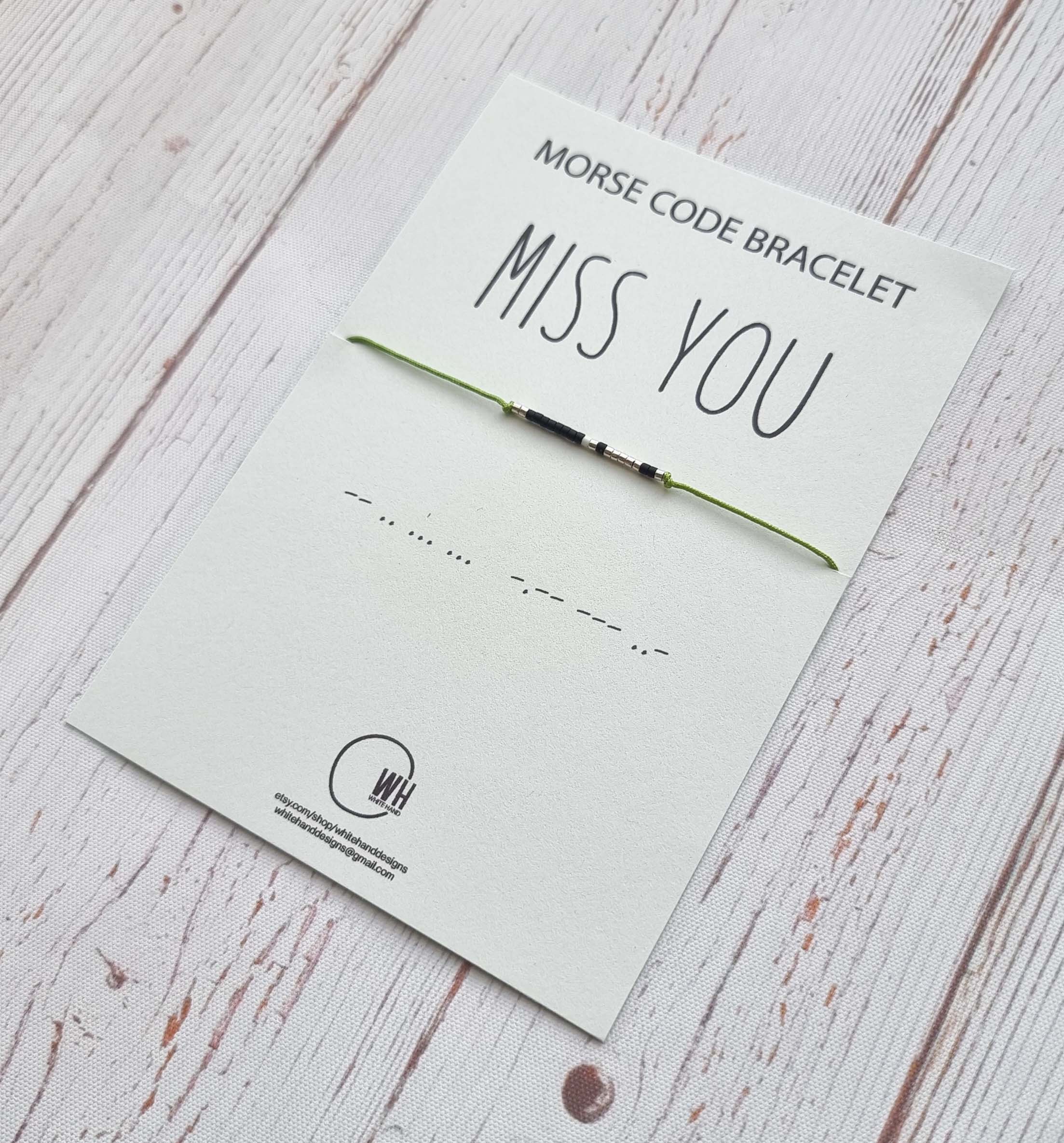 Miss You Bracelet Morse Code Bracelet Bracelet Bracelet - Etsy