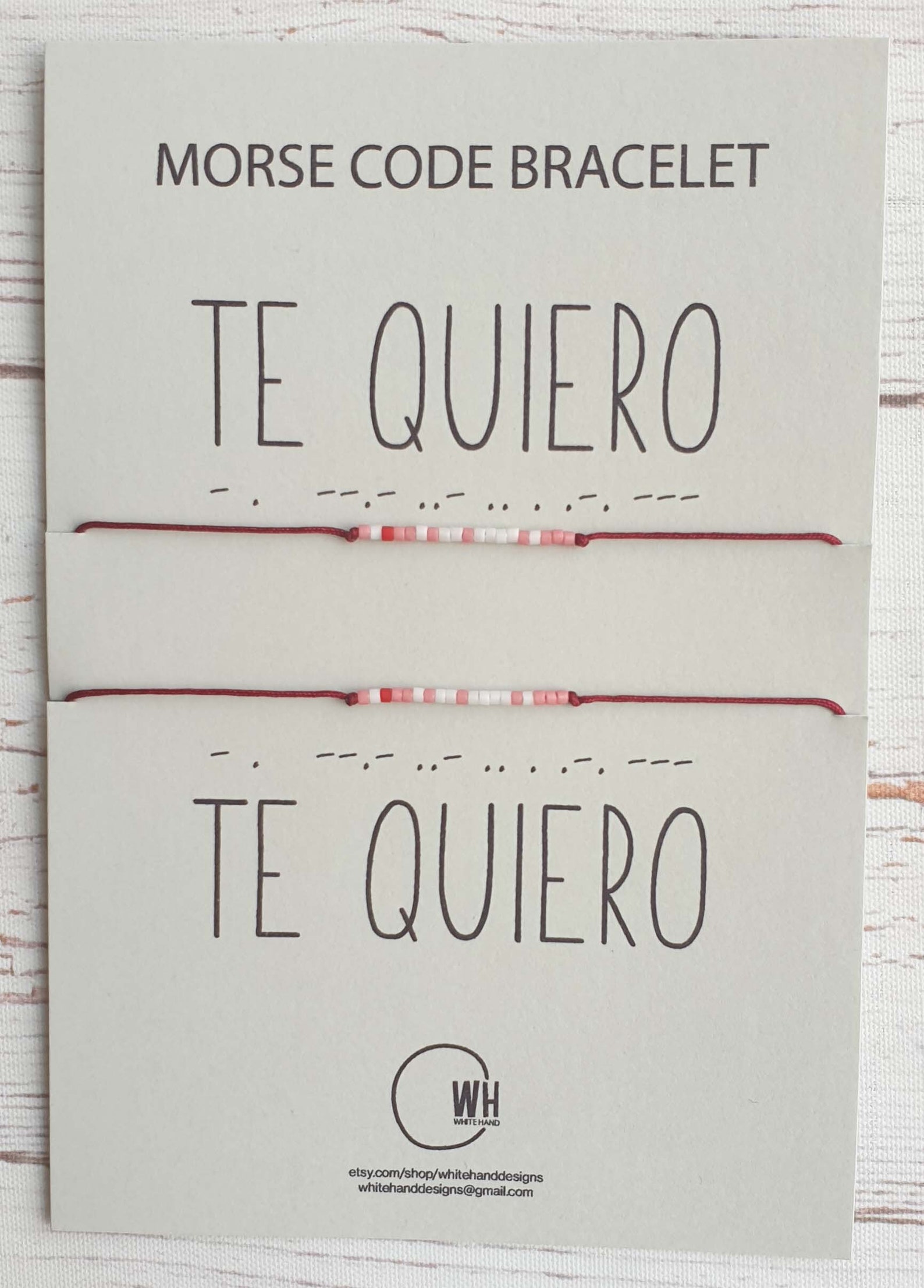 Te Quiero Morse Code Couple Bracelet Morse Code Jewelry | Etsy