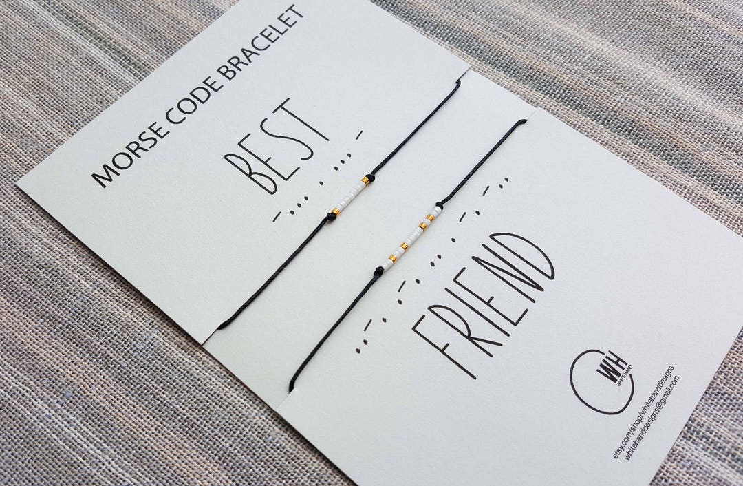 Best Friend Morse Code Bracelet – Morse Code Jewelry - Friendship ...