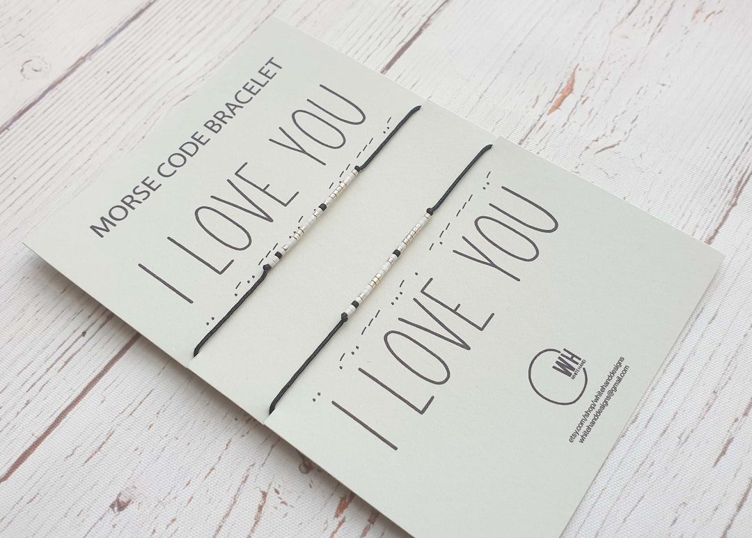 I Love You Morse Code Couple Bracelet – Morse Code Jewelry - Matching ...
