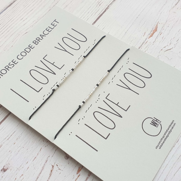 Morse Code I Love You Bracelets - Etsy