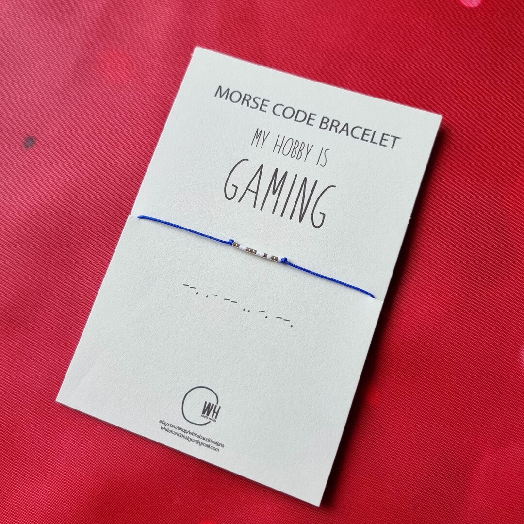 GAMING Morse Code Bracelet With Closure, Gift Bracelet, Gaming Jewelry ...