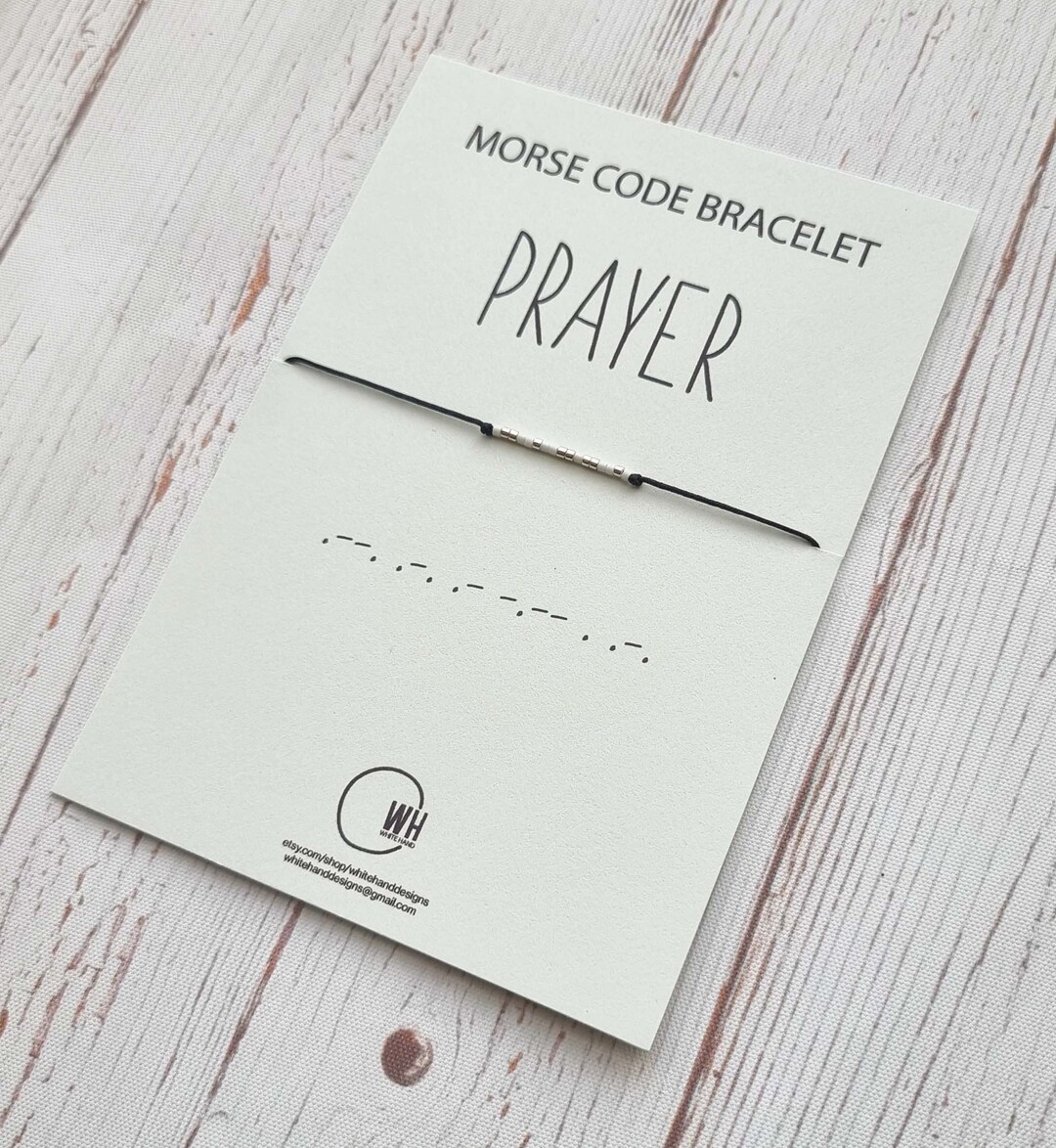 Prayer Morse Code Bracelet: Miyuki Delica Beads, Message Jewelry - Etsy
