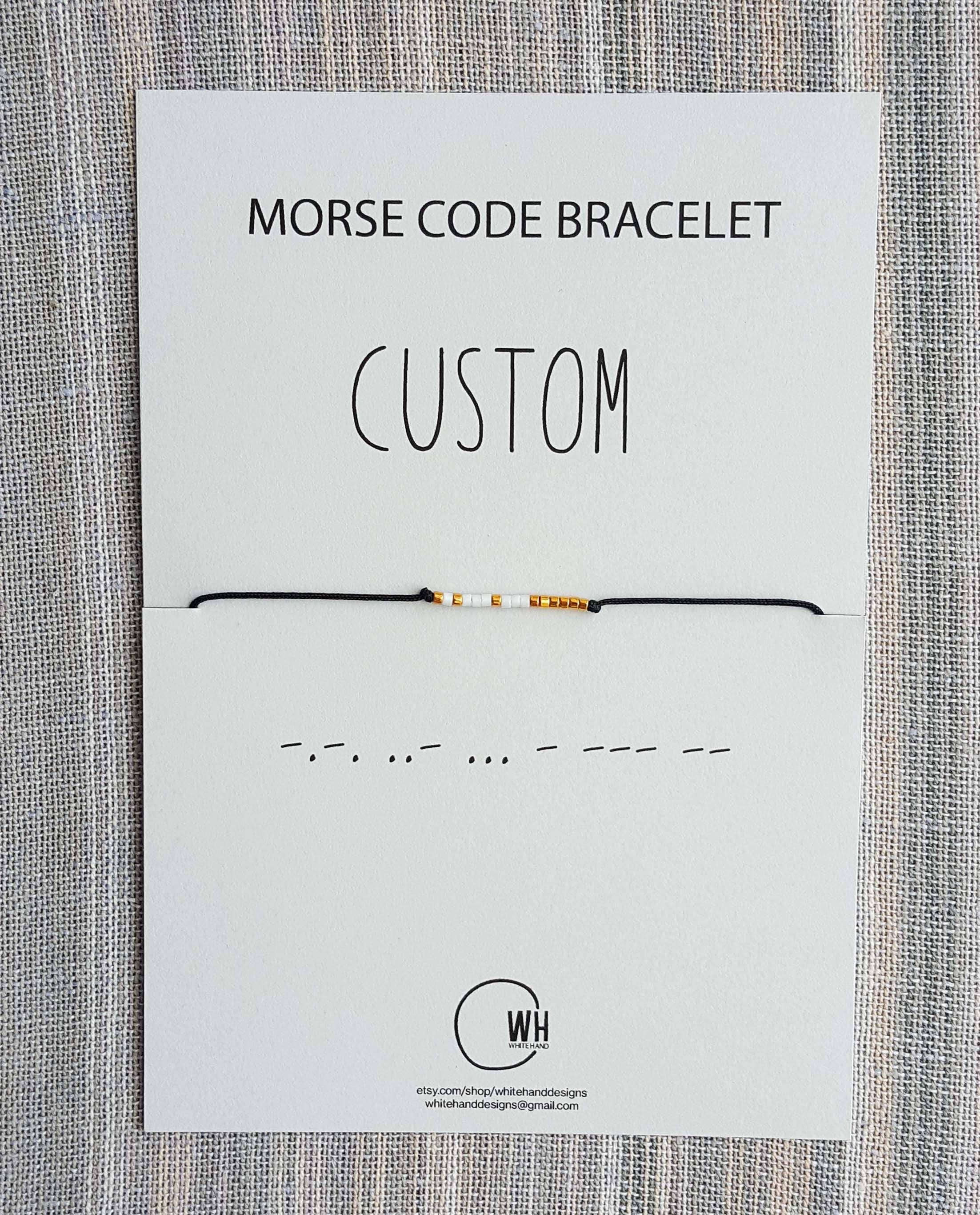 Custom Bracelet Morse Code Bracelet Custom Jewelry | Etsy