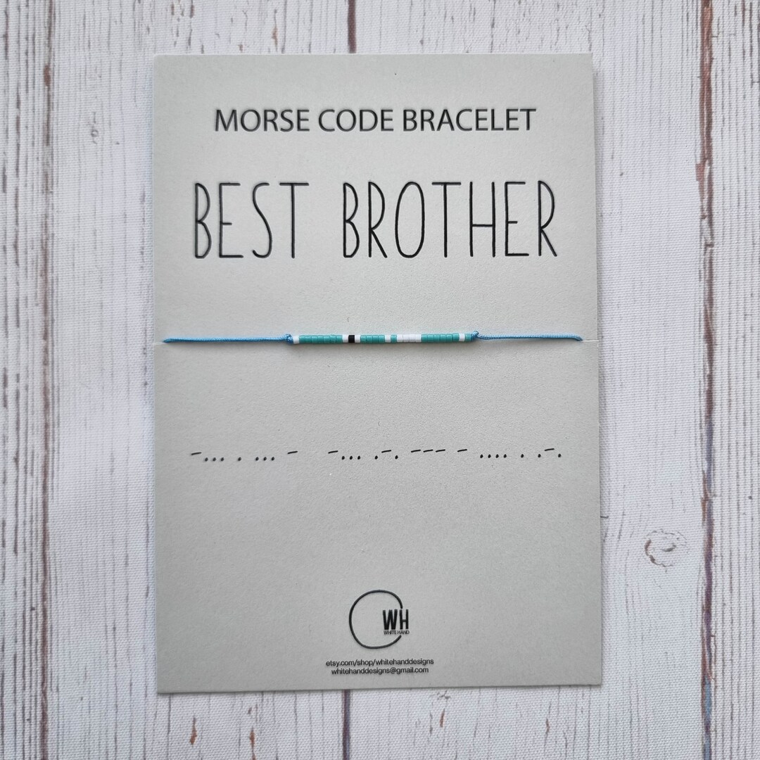 Brother Morse Code Bracelet – Gold & Silver Miyuki Beads - Etsy