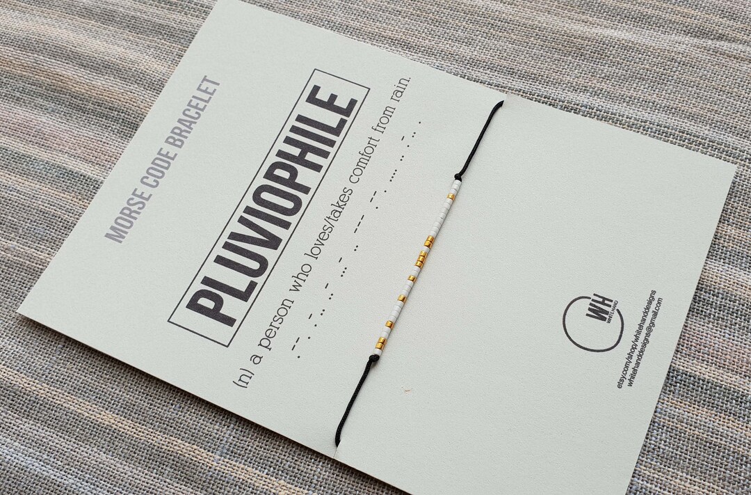 Pluviophile Morse Code Bracelet: Gold & Silver Miyuki Beads - Etsy