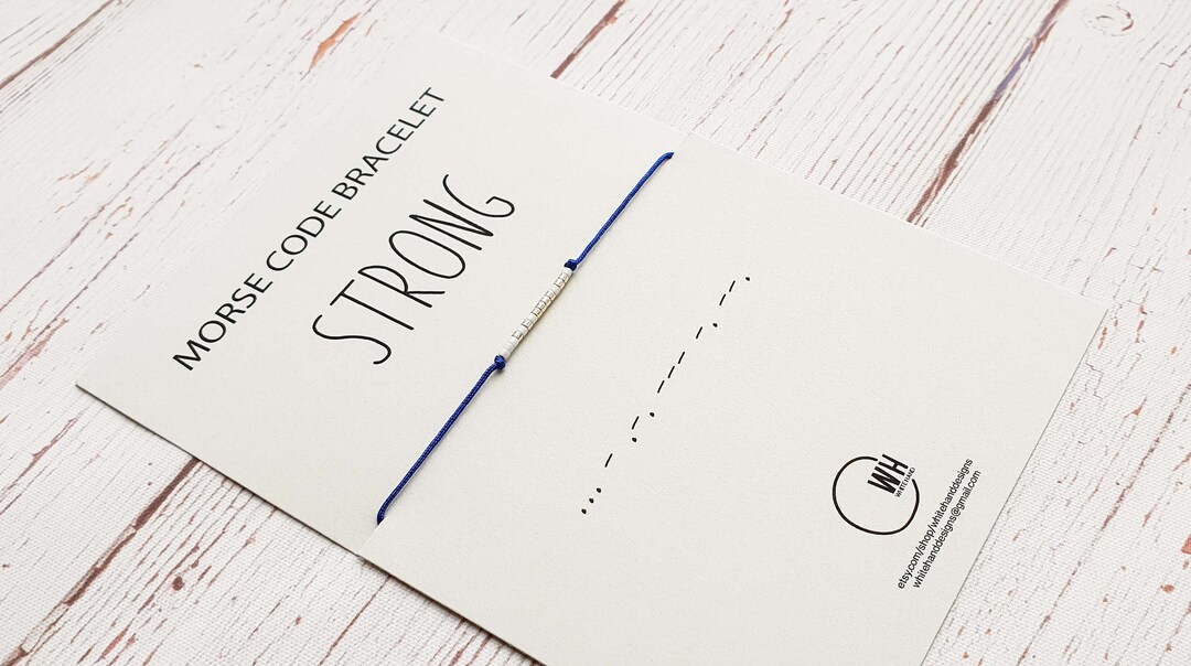 Strong - Morse Code Bracelet - Bracelet – Bracelet for Women and Men ...
