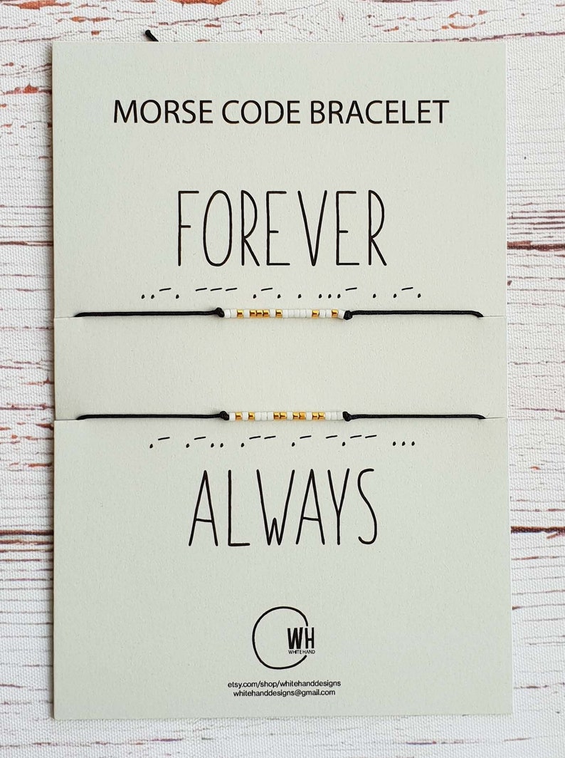 Forever Always Morse Code Couple Bracelet Morse Code Jewelry - Etsy