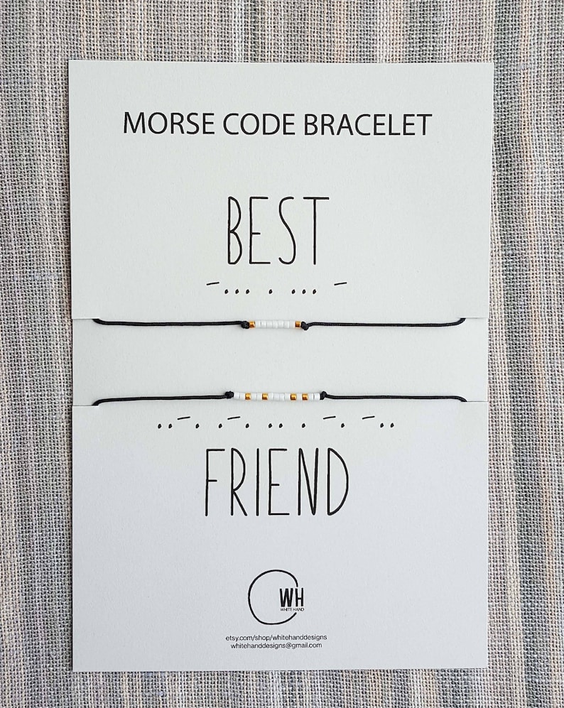 Best Friend Morse Code Bracelet Morse Code Jewelry - Etsy