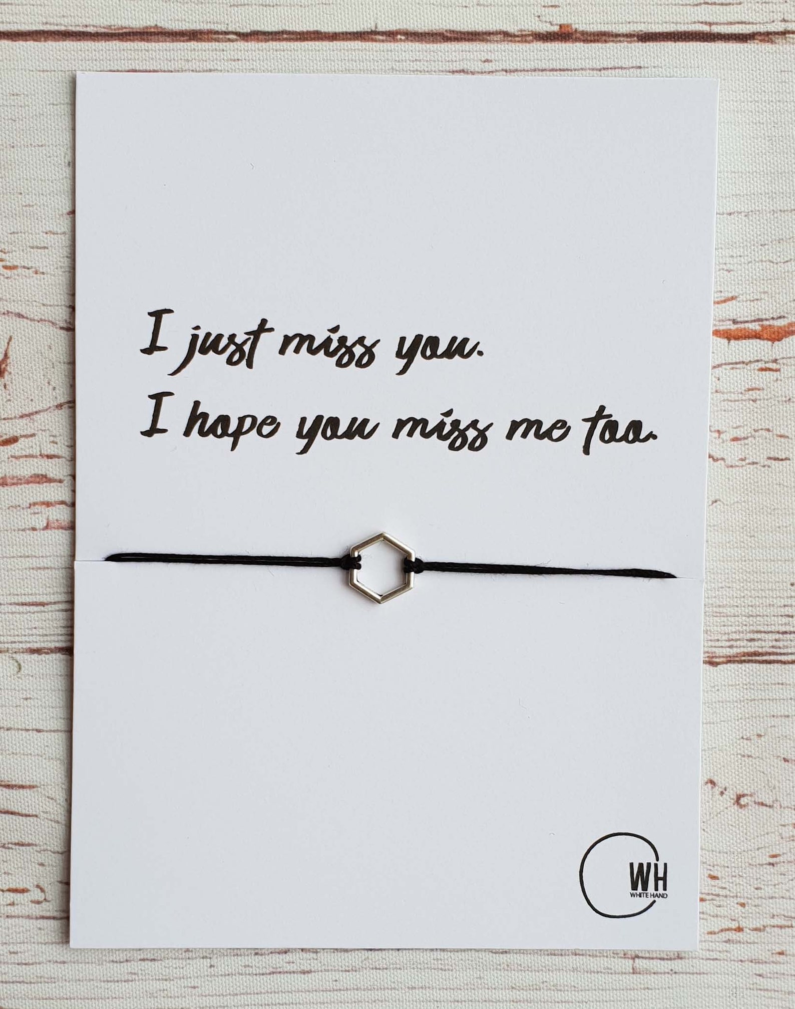 I Just Miss You. I Hope You Miss Me Too Hexagon Bracelet - Etsy