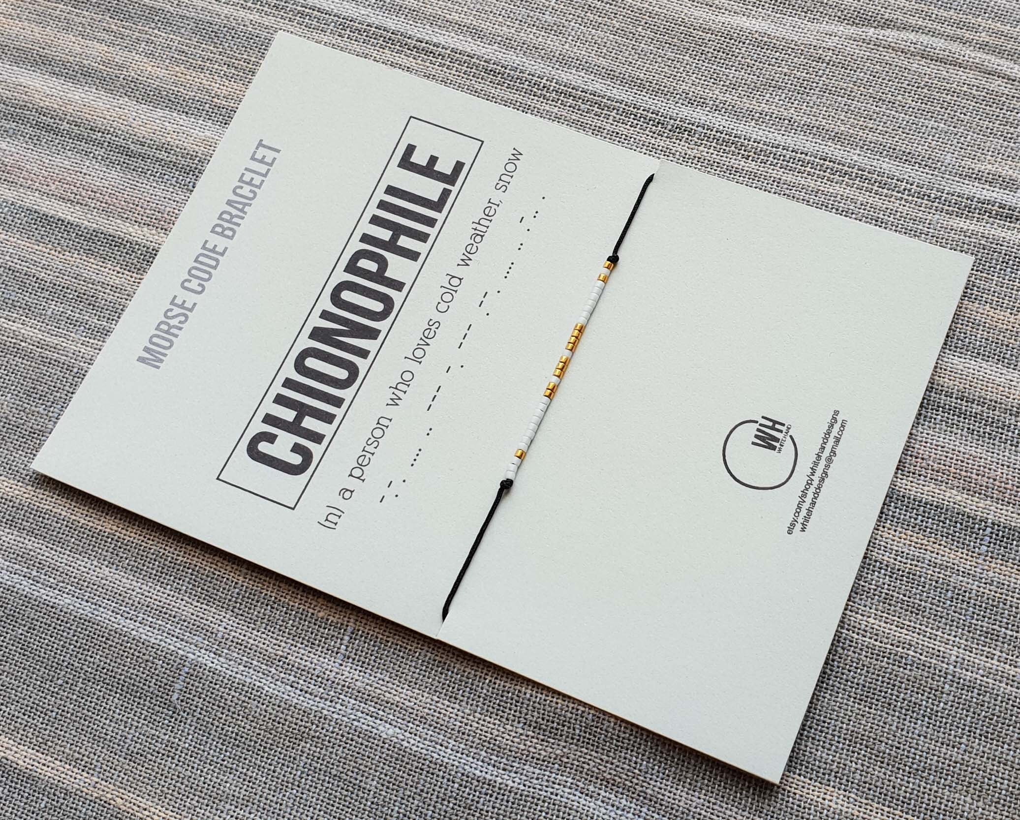 CHIONOPHILE Morse Code Bracelet Gift Jewelry Friendship | Etsy