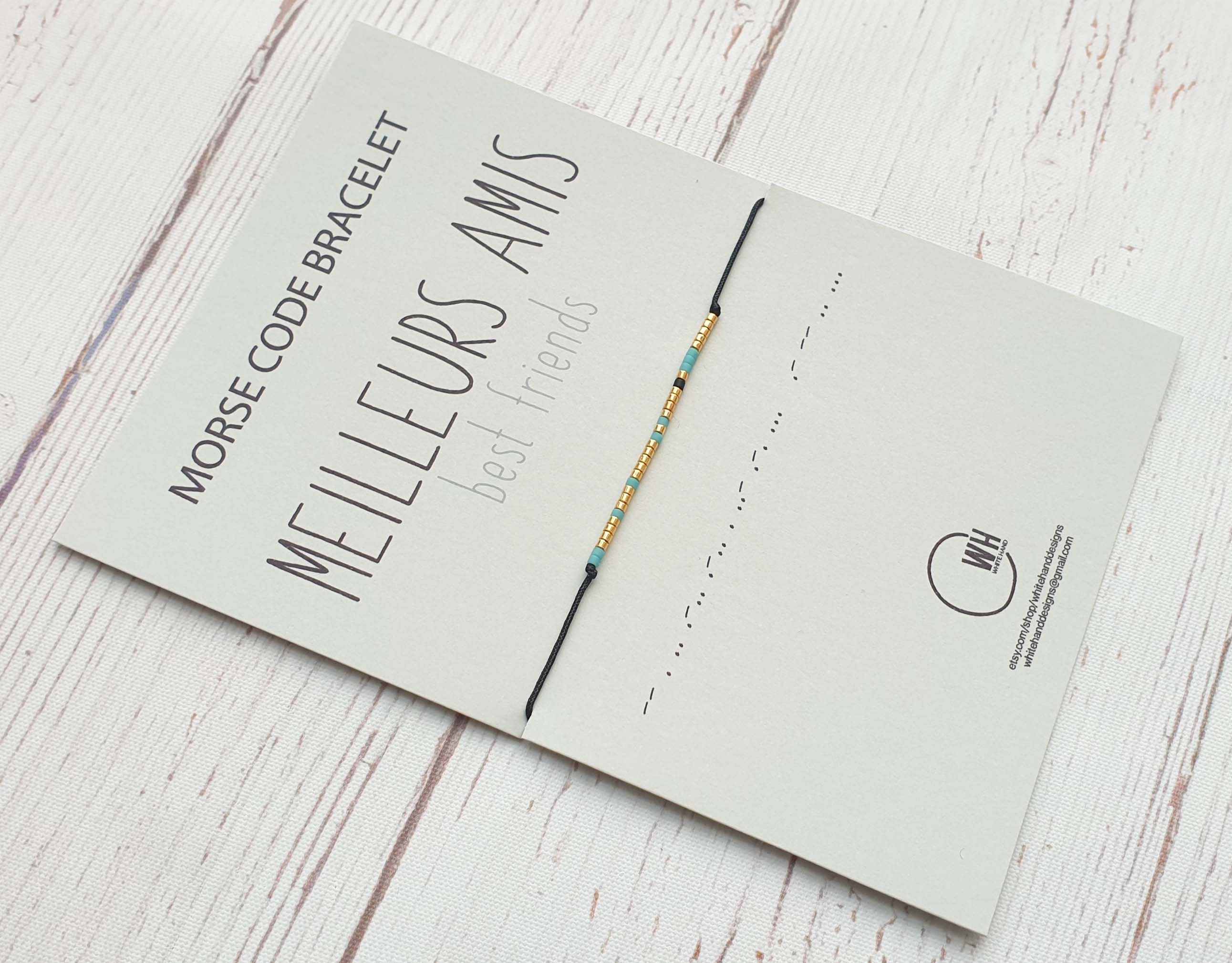 Meilleurs Amis Best Friends French Morse Code Bracelet - Etsy