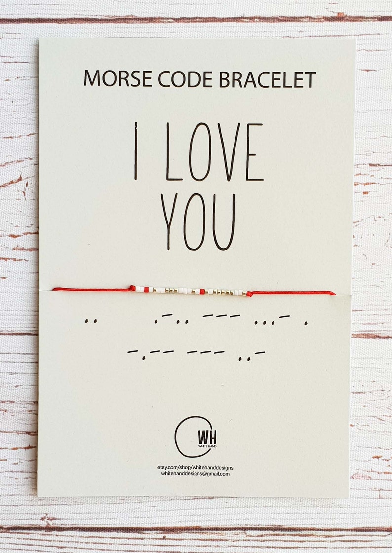 I LOVE YOU Morse Code Bracelet Gift Jewelry Friendship - Etsy