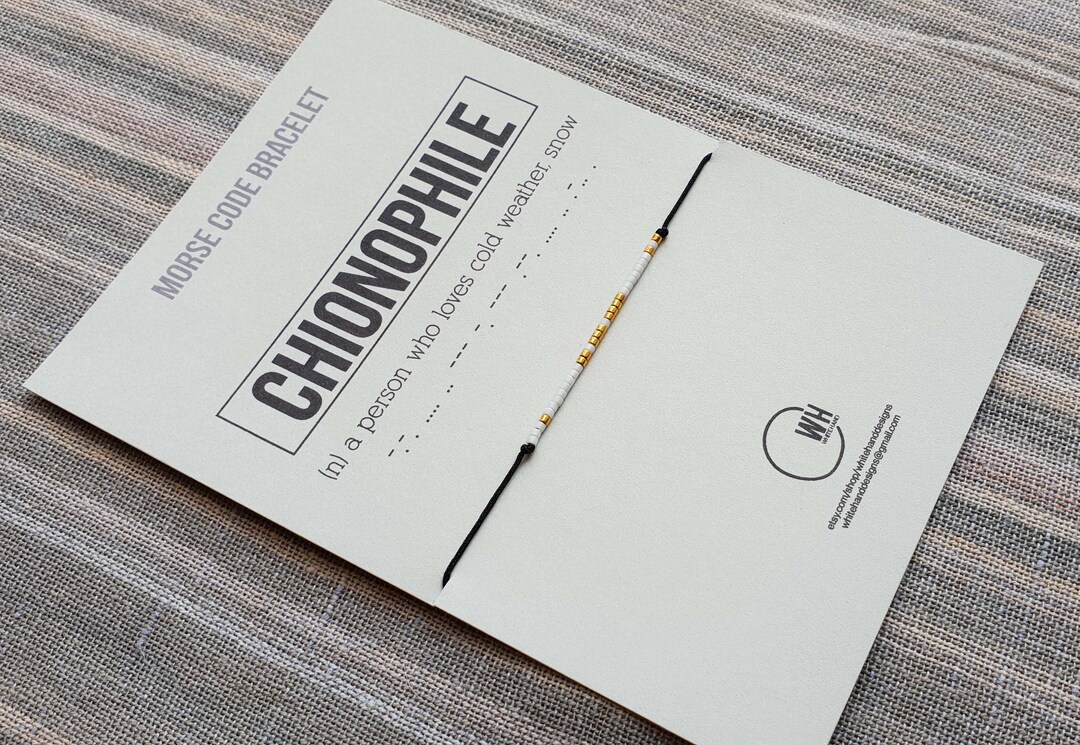 CHIONOPHILE - Morse Code Bracelet - Gift Jewelry - Friendship Bracelet ...