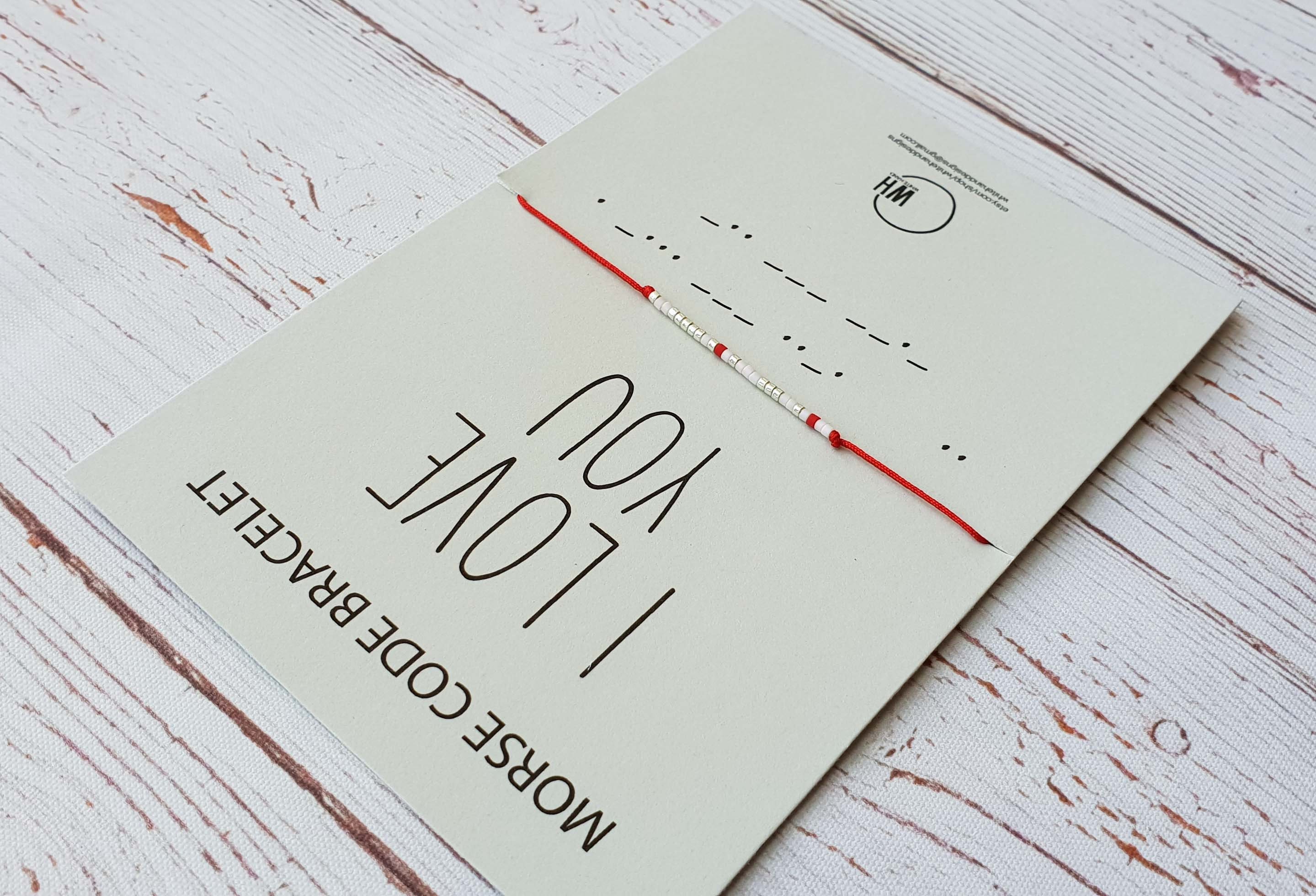 I LOVE YOU Morse Code Bracelet Gift Jewelry Friendship | Etsy