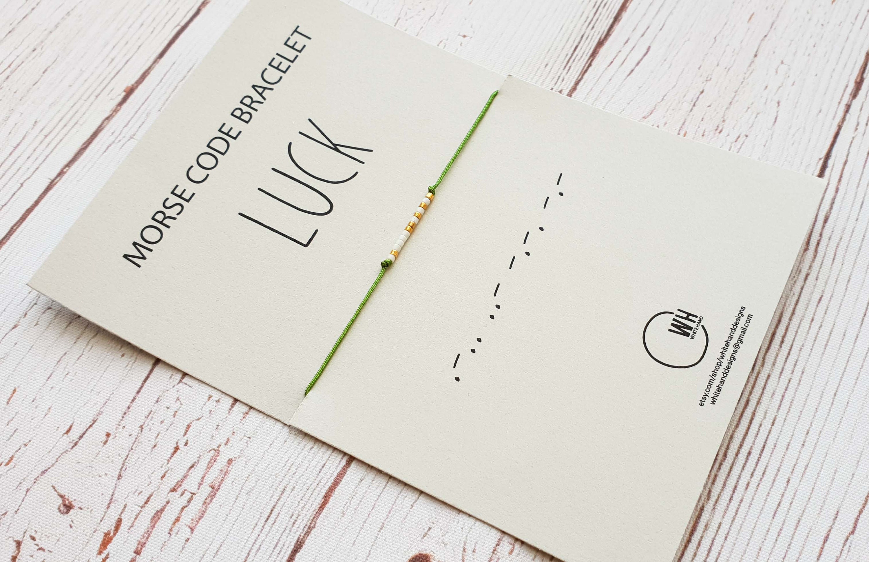 Luck Bracelet Morse Code Bracelet Bracelet Bracelet for | Etsy