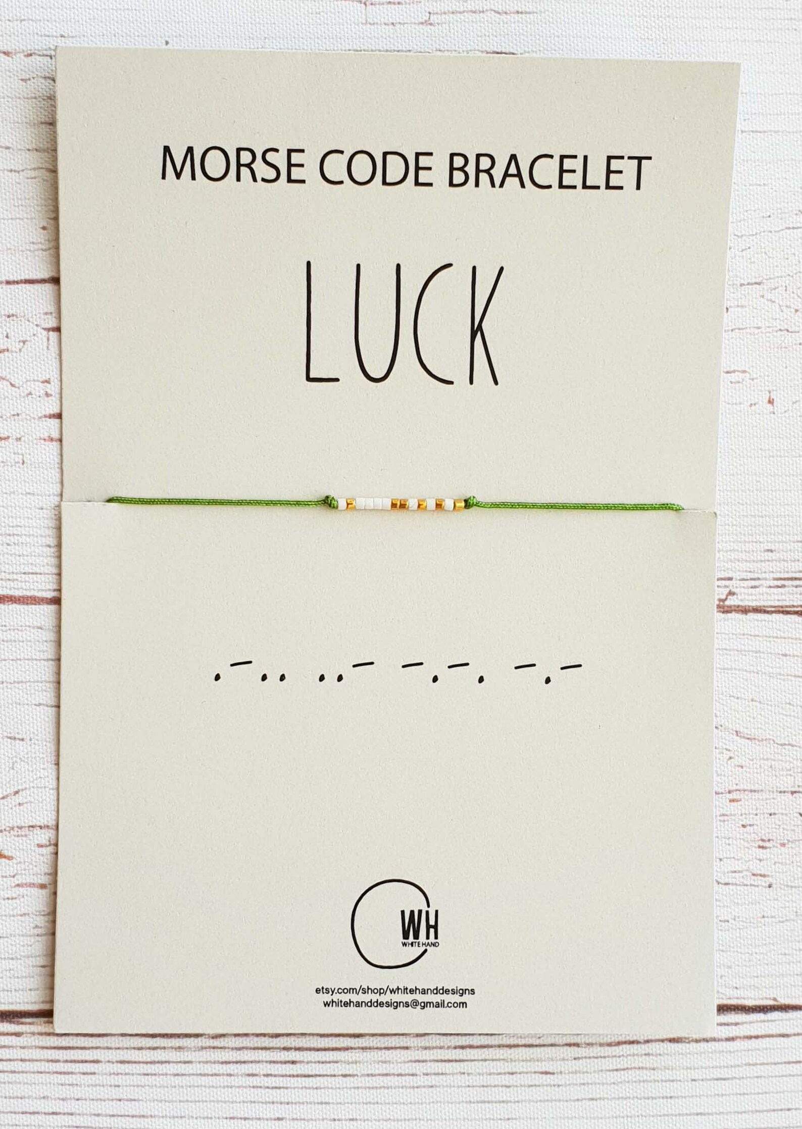 Luck Bracelet Morse Code Bracelet Bracelet Bracelet for - Etsy