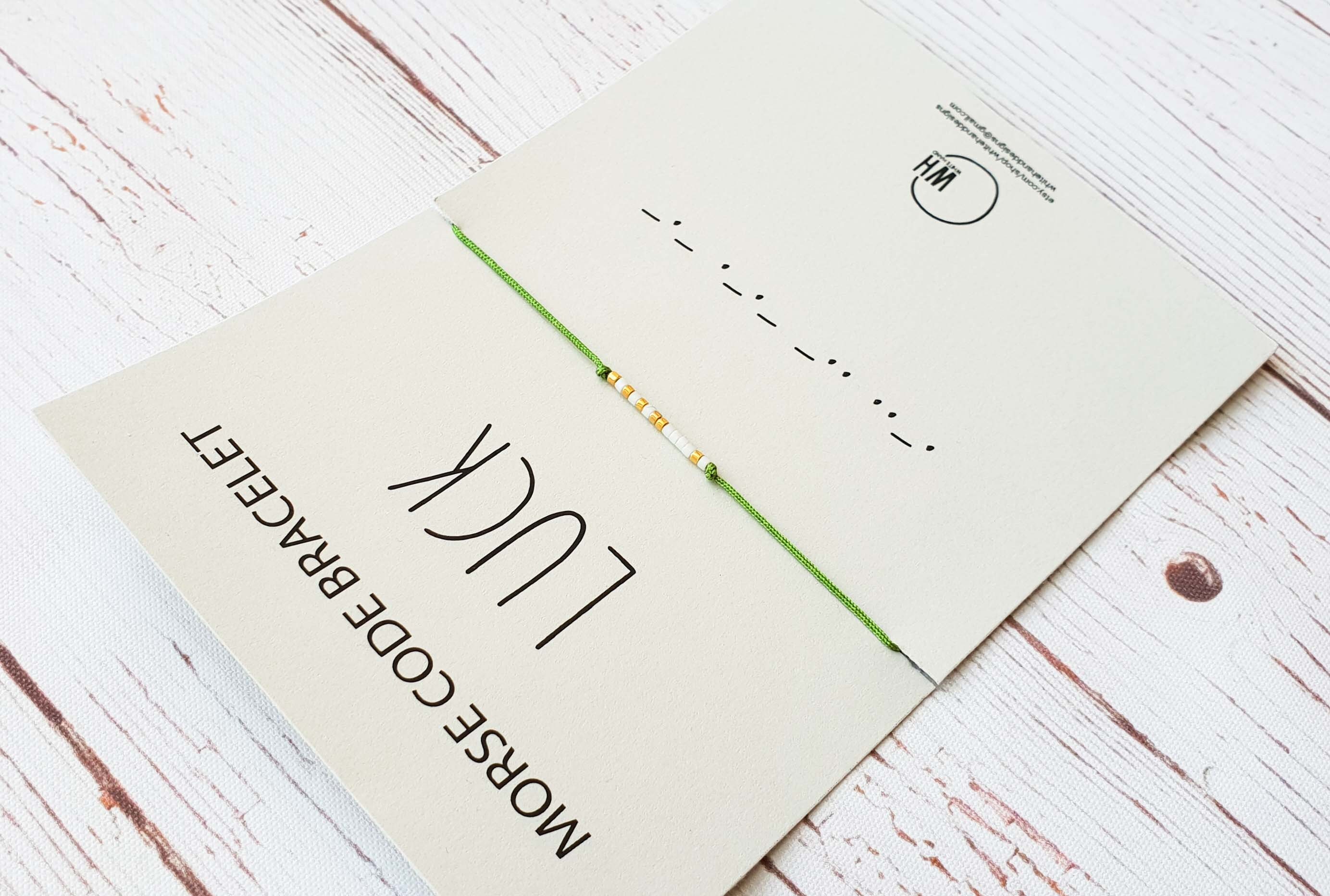 Luck Bracelet Morse Code Bracelet Bracelet Bracelet for - Etsy