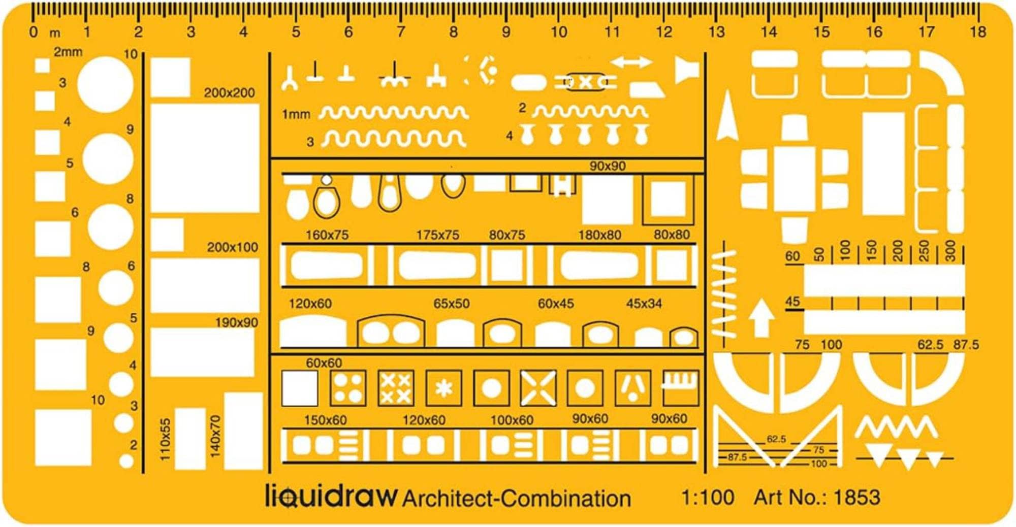 Liquidraw 1:100 Scale Architectural Scale Ruler Drawing Template ...