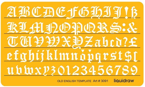 Old English Letter Stencils 15mm Lettering Stencils for | Etsy