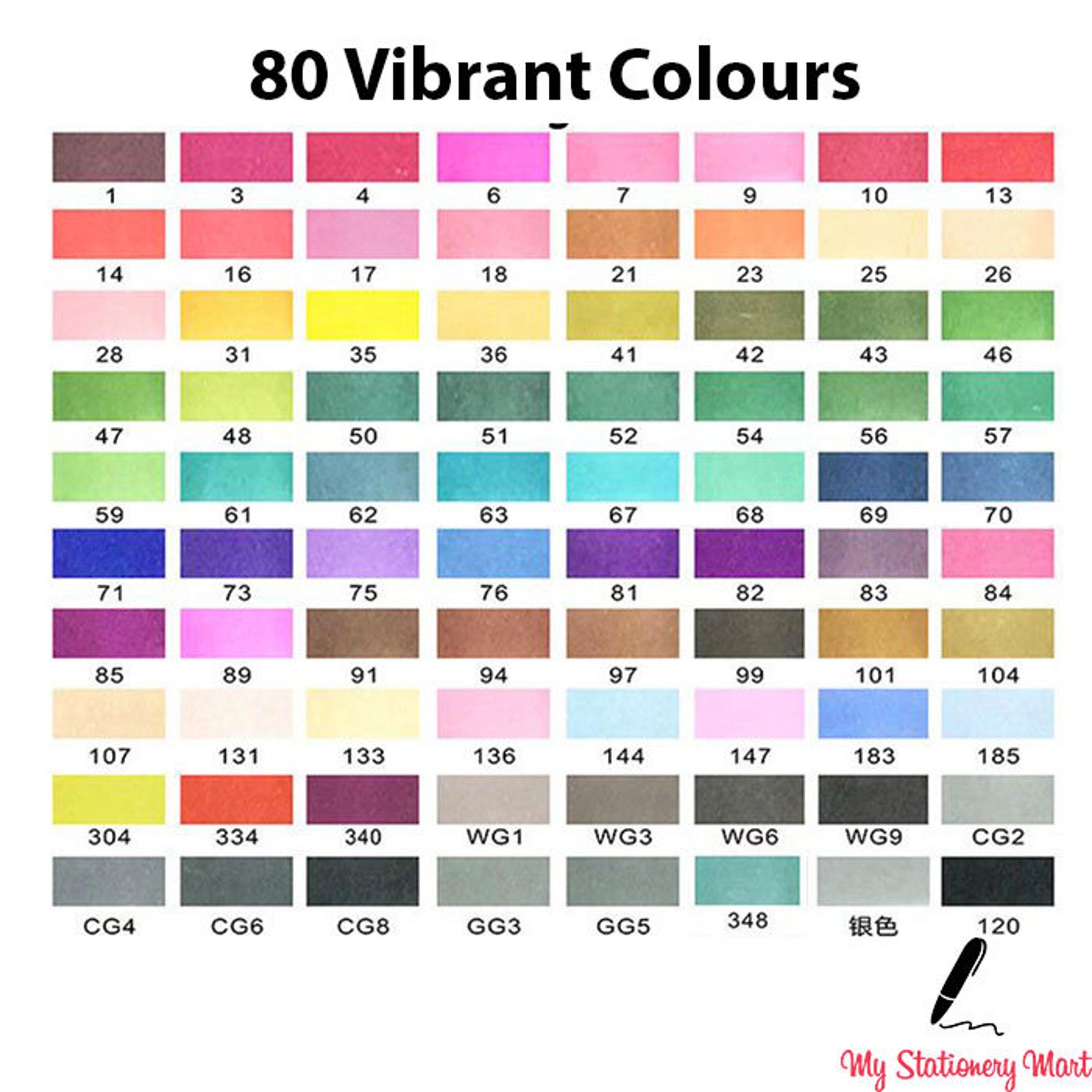 Twin Tip TOUCH MARKER PENS 48 60 80 Colours Graphic Sketch Art | Etsy