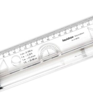 Liquidraw Rolling Ruler 30cm Protractor Metric Parallel Line ...