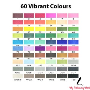 Twin Tip TOUCH MARKER PENS 48 60 80 Colours Graphic Sketch Art Craft ...