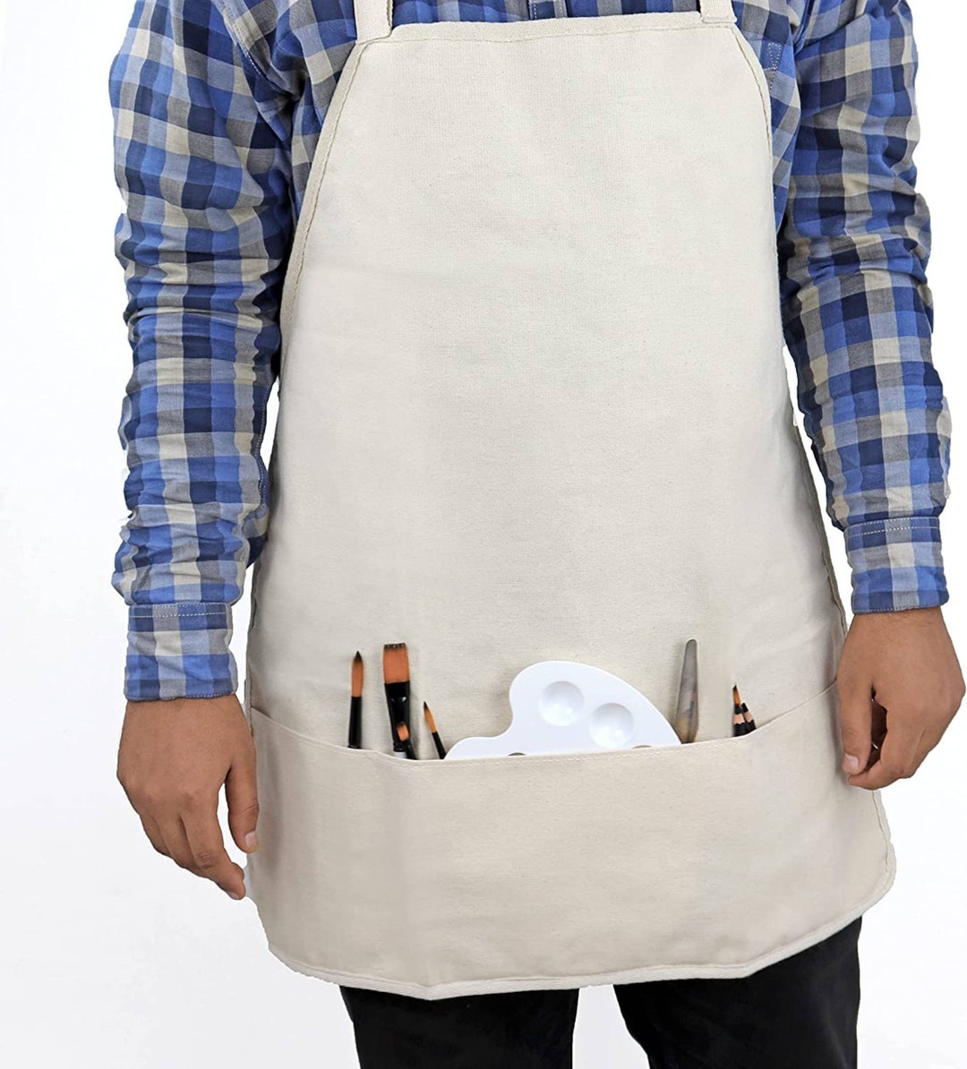 Liquidraw Art Apron Adult Large Bib Canvas Washable Apron for Painting ...