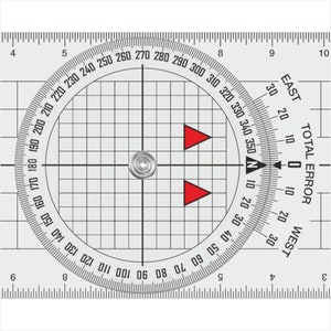 Liquidraw Portland Course Plotter Navigation Divider Marine Nautical Protractor - Etsy