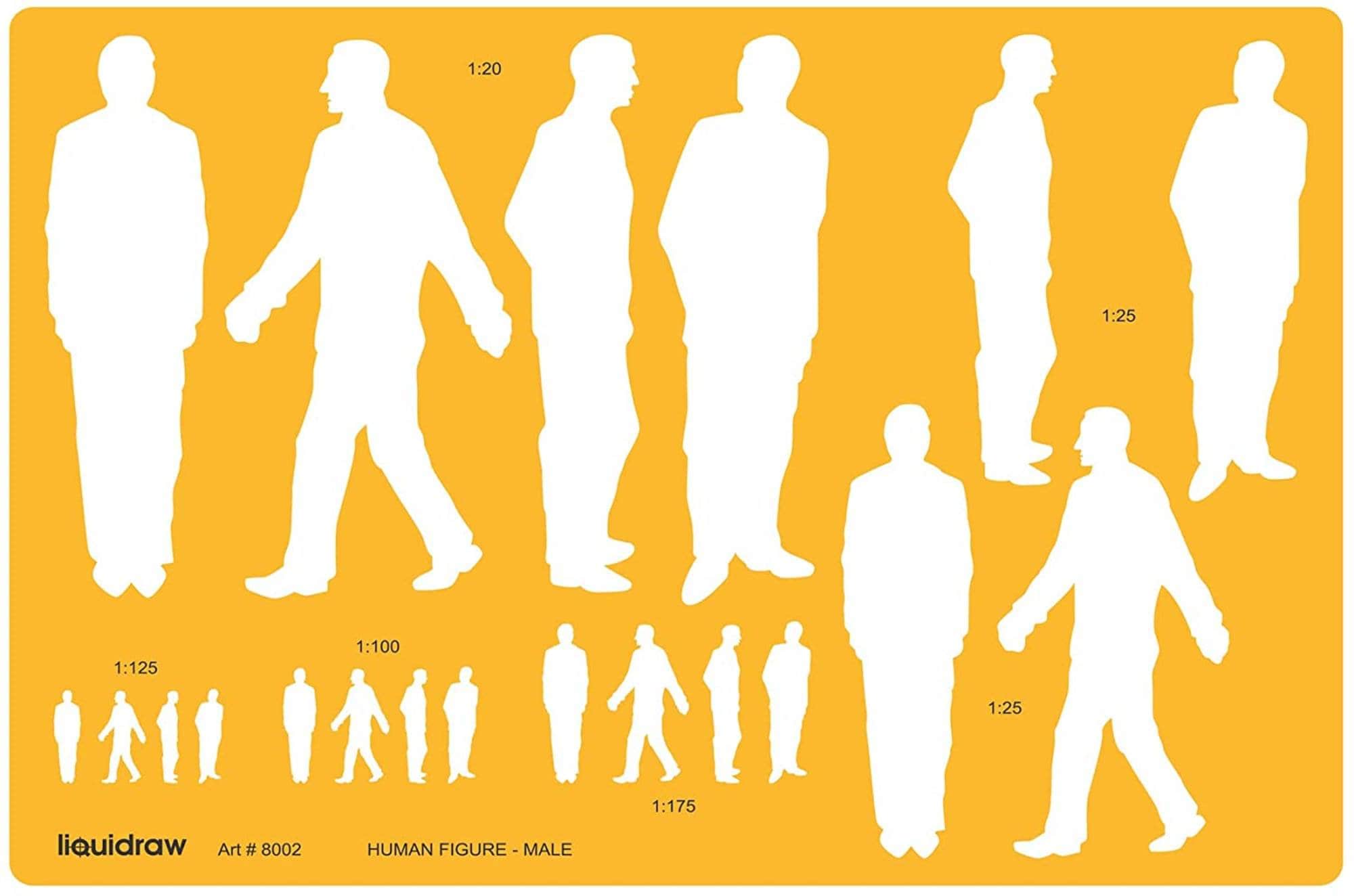 Liquidraw Human Figure Drawing Template Stencil Male & Female - Etsy UK