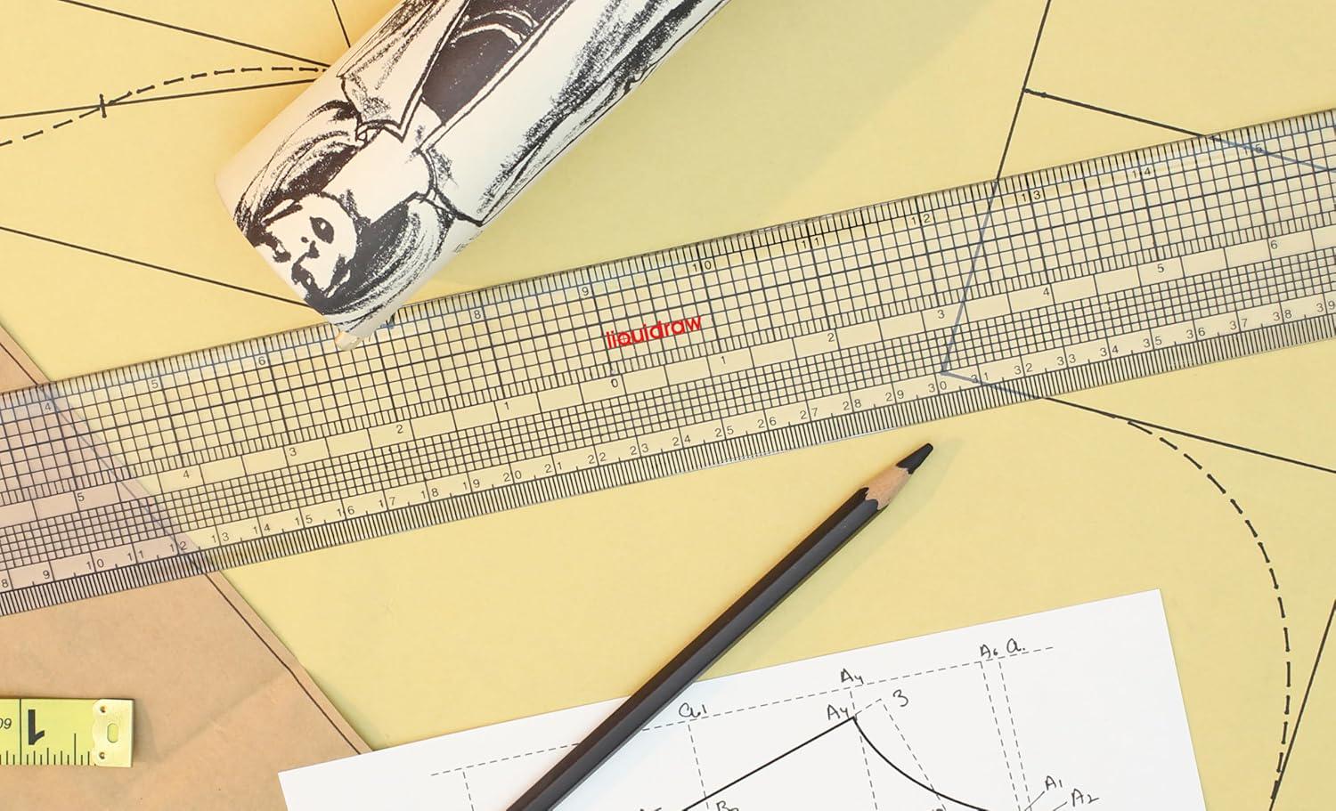 Liquidraw Pattern Maker Grading Ruler Set for Pattern Marking ...