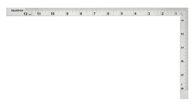 Liquidraw 150 X 300 Mm Stainless Steel L Shape Ruler Double - Etsy