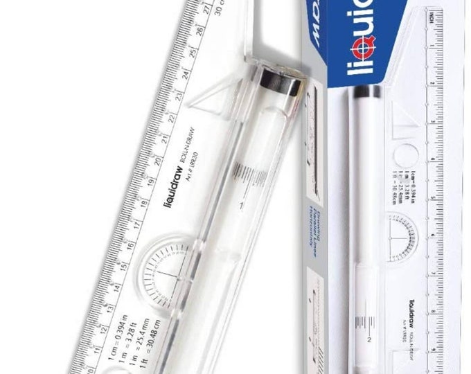 Liquidraw Rolling Ruler 30cm Protractor Metric Parallel Line ...