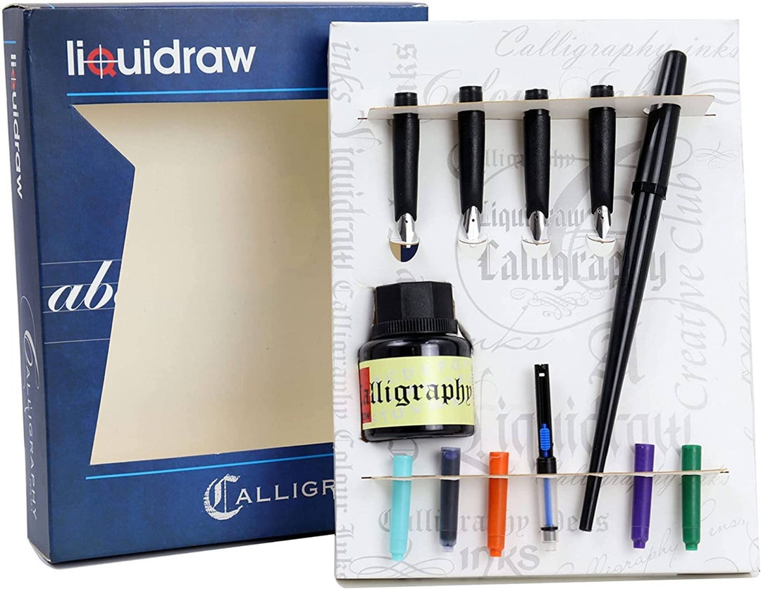 Liquidraw Calligraphy Pens Set Dip Pen Nibs Holder Set With Black ...