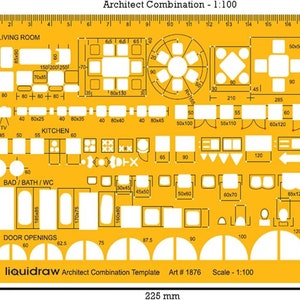 Liquidraw 1:100 Scale Architectural Scale Ruler Drawing Template ...