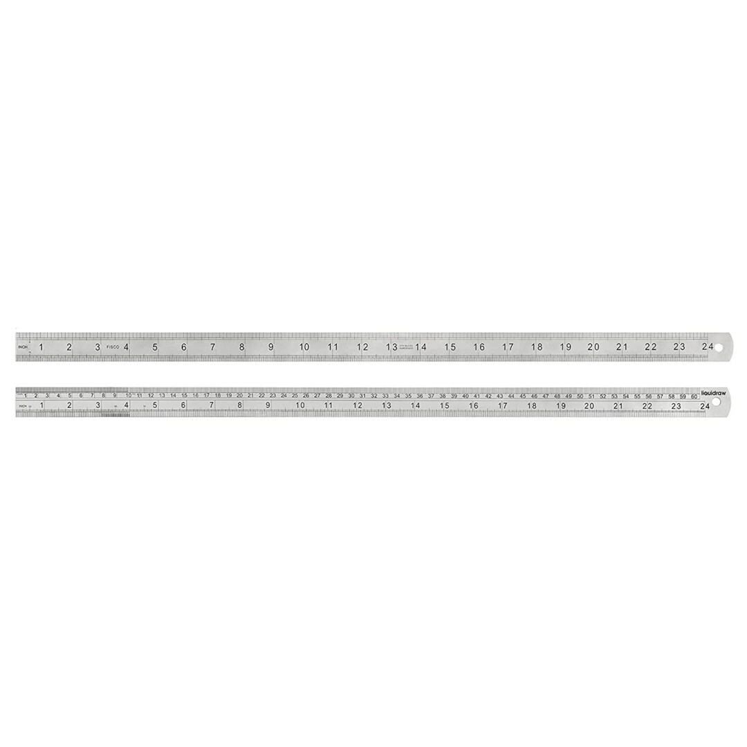 Liquidraw Steel Ruler Stainless Metal Ruler for Cutting Sewing With ...