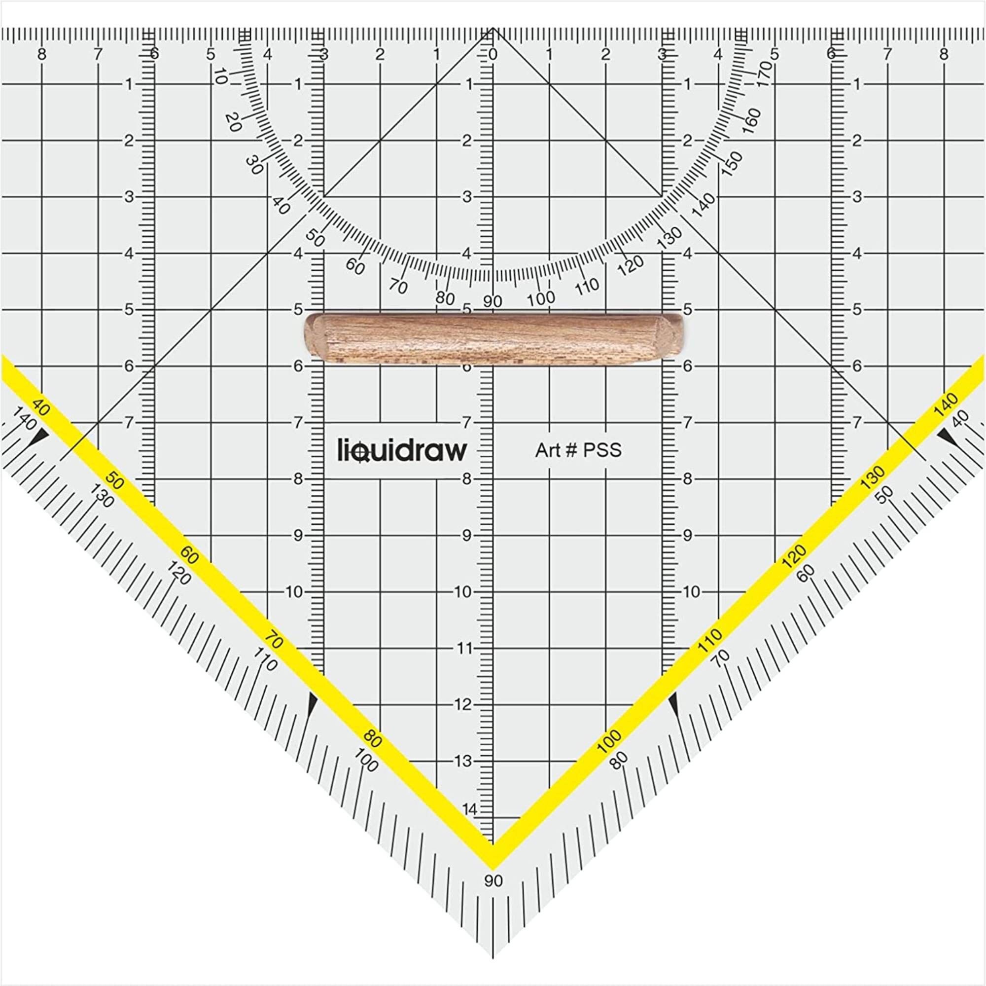 Liquidraw Set Square Ruler Triangle Ruler Triangular Protractor 25cm ...