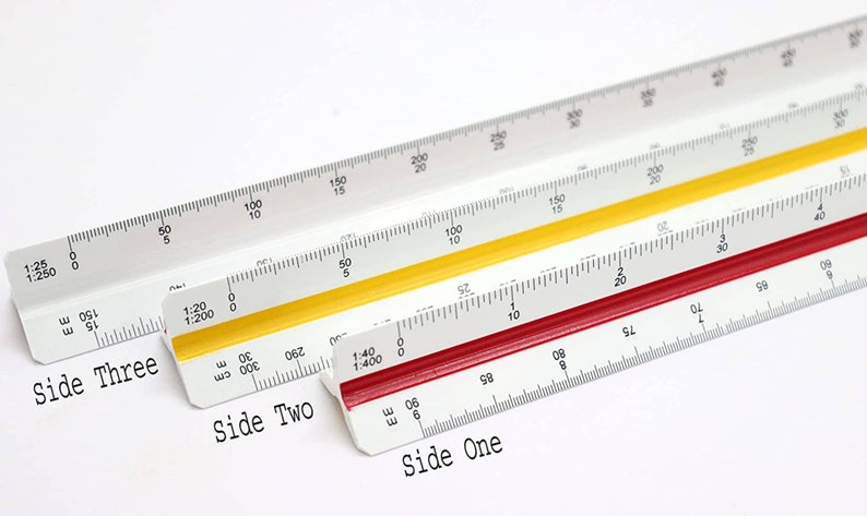 Liquidraw Metric Triangular Reduction Scale Ruler 30cm, Architectural ...