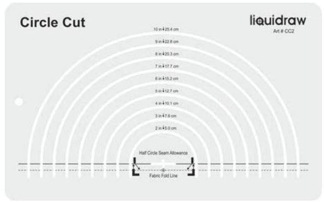 Liquidraw Circle Cut Quilting Ruler, Acrylic Template - Etsy