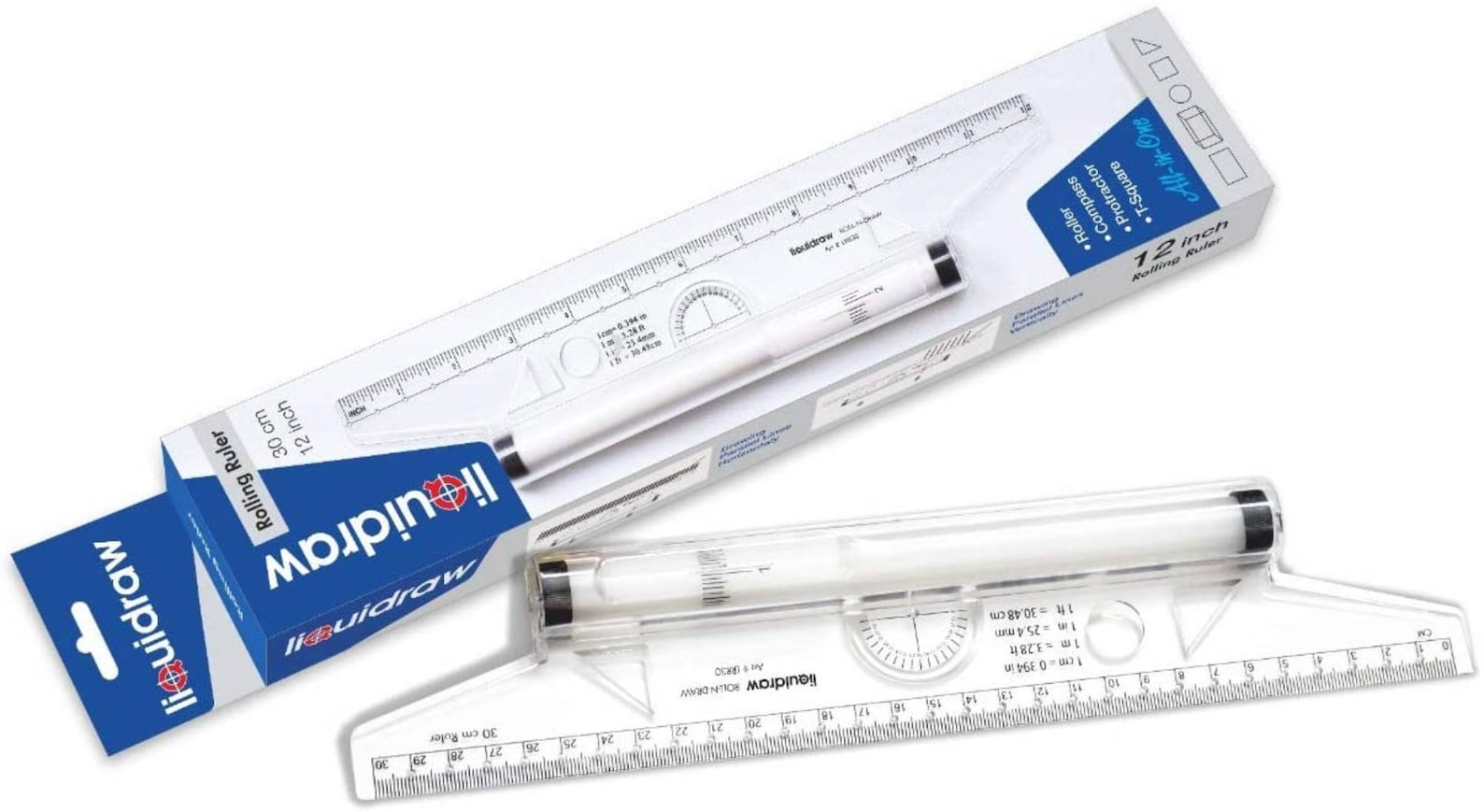 Liquidraw Rolling Ruler 30cm Protractor Metric Parallel Line - Etsy