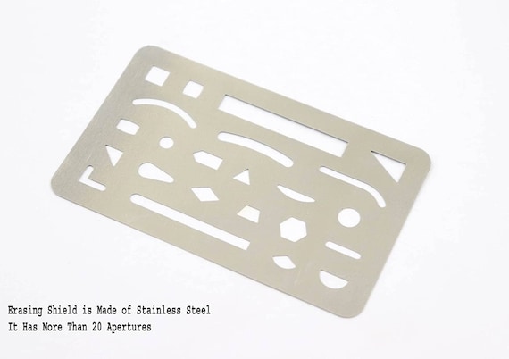 Drafting Tools Stainless Steel Erasing Shield Template - 20 Aperture ...